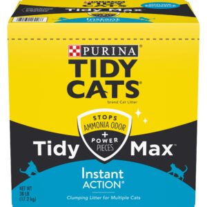 purina tidy cats clumping cat litter, tidy max instant action multi cat litter - 38 lb. box