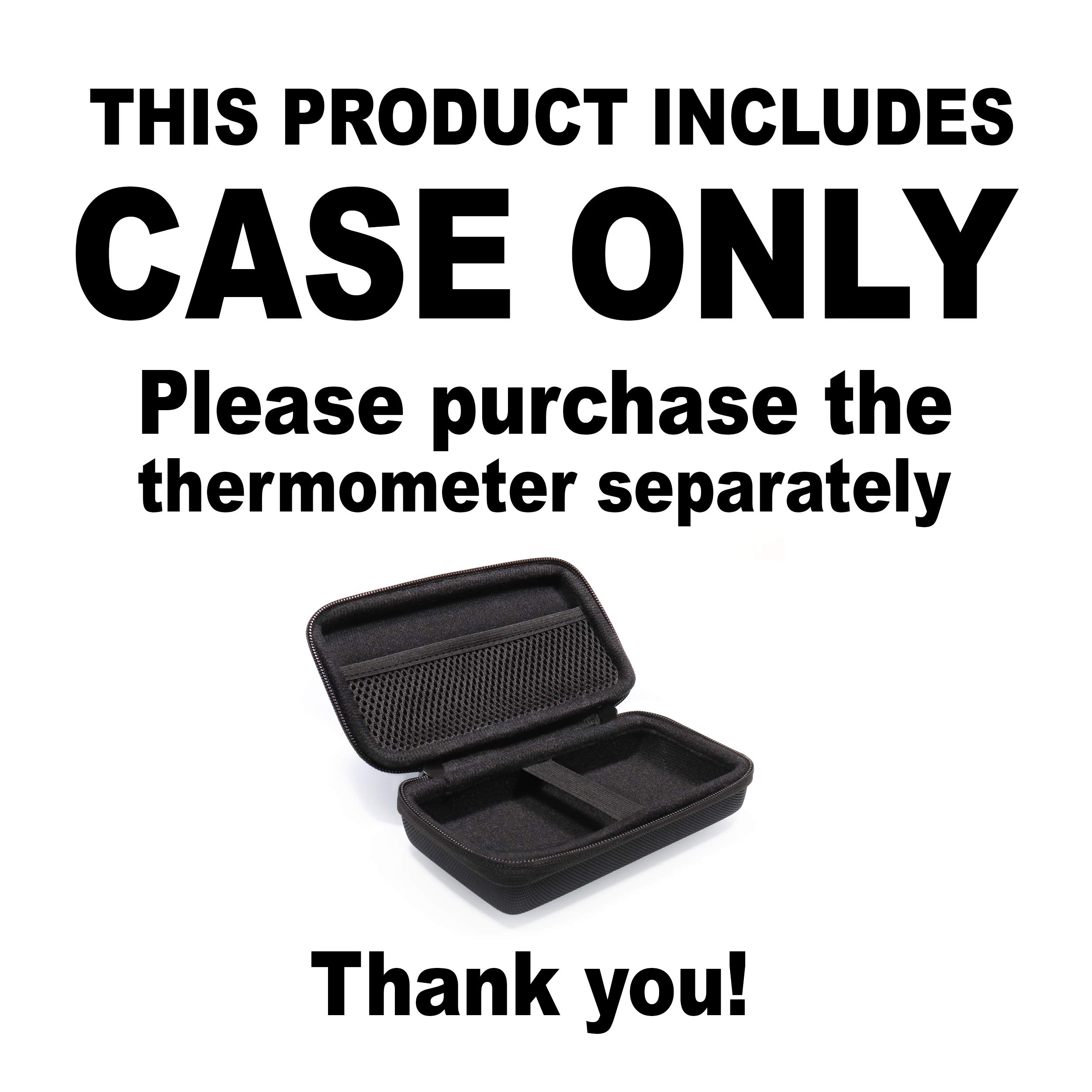 CaseSack Case for Ear/Infrared Thermometer: Braun ThermoScan 7, 7+, 5 IRT6500, 3 Braun Digital Ear Thermometer; iProven, iHealth, MILDSIX, KDT, EasyEast, CandyCare, LAMIG, Hugum, GoodBaby, Famidoc