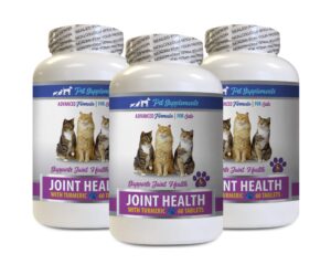 pet supplements & nutrition llc extend joint care for cats - cats joint health with turmeric - msm - natural support for hip and joints - organic turmeric for cats - 3 bottles (180 tablets)