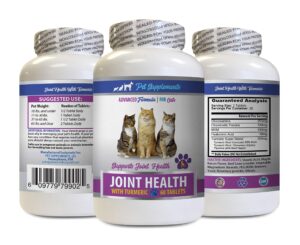 pet supplements & nutrition llc joint health for cats - cats joint health with turmeric - msm - natural support for hip and joints - glucosamine monitors for cats - 1 bottle (60 tablets)