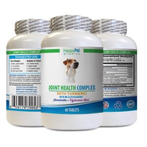 pet Joint Supplements - Joint Health Complex with Turmeric for Dogs - with MSM and Turmeric - Hip Support - Dog Turmeric - 1 Bottle (60 Tablets)