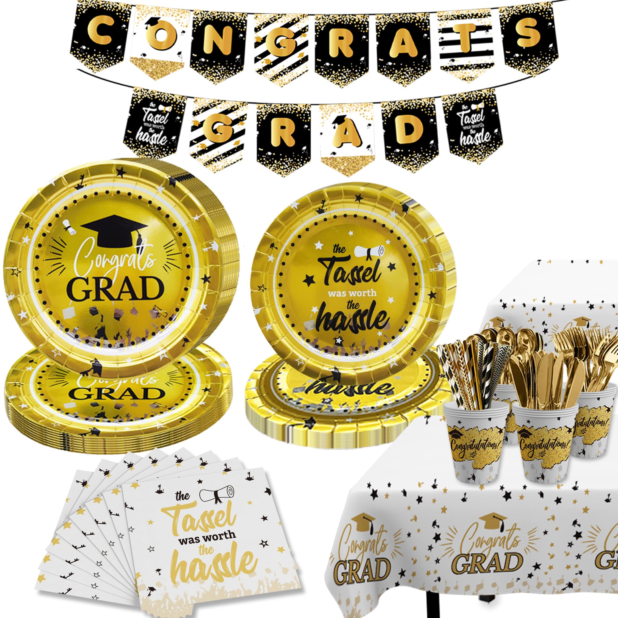 2025 Graduation Party Decorations - Graduation Decorations Class of 2025, Graduation Party Supplies. Graduation Plates and Napkins 2025 for 24 Guests