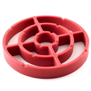 norpro 392 round silicone roast rack, red, 7"