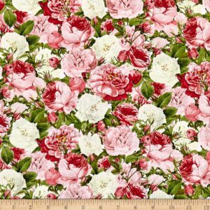 david textiles vintage rose bouquet multi fabric fabric by the yard