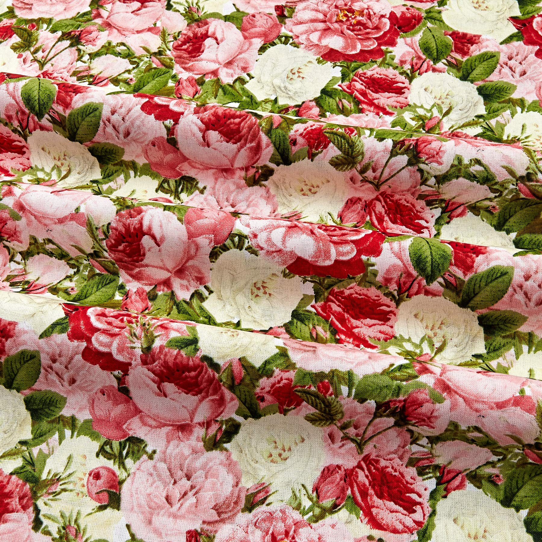 David Textiles Vintage Rose Bouquet Multi Fabric Fabric by the Yard