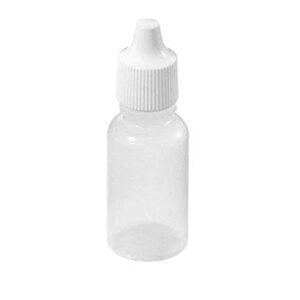 DNHCLL 10PCS 15ML Empty Plastic Squeezable Eye Liquid Dropper Bottles with Childproof Cap, Great for Solvents, Essence, Eye drops, Saline, etc.