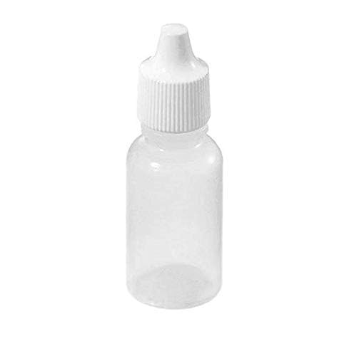 DNHCLL 10PCS 15ML Empty Plastic Squeezable Eye Liquid Dropper Bottles with Childproof Cap, Great for Solvents, Essence, Eye drops, Saline, etc.