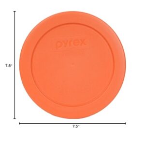 Pyrex (3) 7402-PC 6/7 Cup Blue (3) 7201-PC 4 Cup Butter Yellow (3) 7200-PC 2 Cup Orange Replacement Food Storage Lids Made in the USA