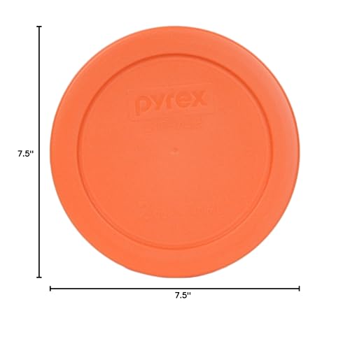 Pyrex (3) 7402-PC 6/7 Cup Blue (3) 7201-PC 4 Cup Butter Yellow (3) 7200-PC 2 Cup Orange Replacement Food Storage Lids Made in the USA