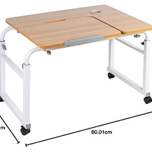 VIVO Height and Length Adjustable Mobile Desk for Kids and Adults, Tilting Table Top, Rolling Interactive Ergonomic Workstation on Wheels, DESK-V202A