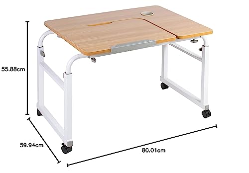 VIVO Height and Length Adjustable Mobile Desk for Kids and Adults, Tilting Table Top, Rolling Interactive Ergonomic Workstation on Wheels, DESK-V202A