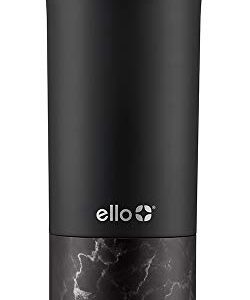 Ello Miri 16oz Vacuum Insulated Stainless Steel Travel Mug, Leak-Proof Slider Lid, Keeps Hot for 5 Hours, Perfect for Coffee or Tea, BPA-Free, Fits Most Cupholders, Holiday Gift, Black