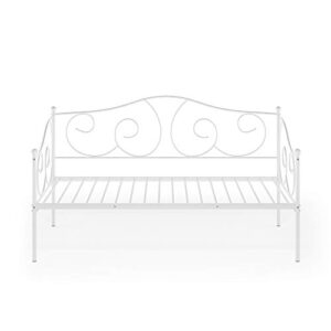 Furinno Angeland Carca Metal Daybed, Twin, White