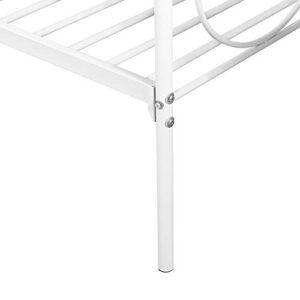 Furinno Angeland Carca Metal Daybed, Twin, White