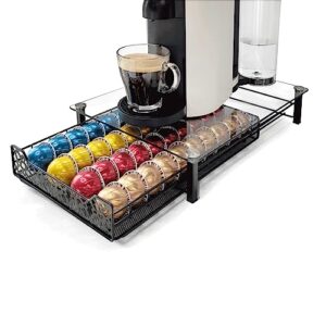 recaps coffee pod kitchen organizer storage holder pod drawer pods holder compatible with vertuoline and vertuolineplus machines tempered glass drawer stores 40 coffee pods(coffee pods not included)