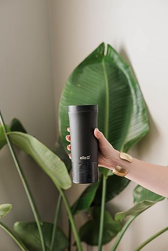 Ello Miri 16oz Vacuum Insulated Stainless Steel Travel Mug, Leak-Proof Slider Lid, Keeps Hot for 5 Hours, Perfect for Coffee or Tea, BPA-Free, Fits Most Cupholders, Holiday Gift, Black