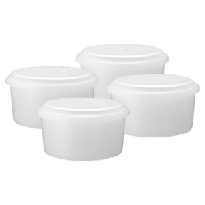 doshisha hs-19m ice making cups, medium, set of 4, for manual shaved ice makers, white, approx. diameter 3.8 x height 2.1 inches (96 x 54 mm)