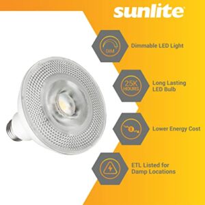 Sunlite LED PAR30 Long Neck Recessed Light Bulb, 9 Watt, (75W EQ), 850 Lm, Medium E26 Base, Dimmable, ETL Listed, 35 Degrees Beam Angle, Energy Star Certified, 2700K Soft White, 6 Pack