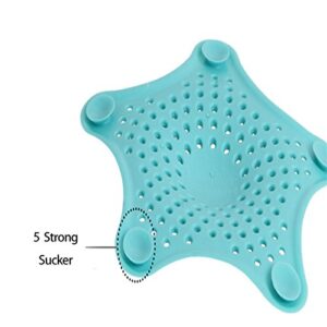 1Pc Sewer Outfall Strainer Sink Filter Anti-Blocking Floor Drain Hair Stopper Catcher Kitchen Accessories Bathroom Products (Blue)