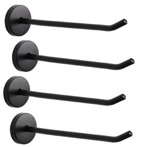 rannb robe hook coat hook heavy duty long nose wall mount hook stainless steel black matt surface 145mm/5.7" length - pack of 4