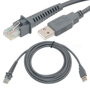 anrank ur2208ak usb a male to rj45 cable 7ft 2m for symbol barcode scanner ls4278 ls2208 2208ap (gray)