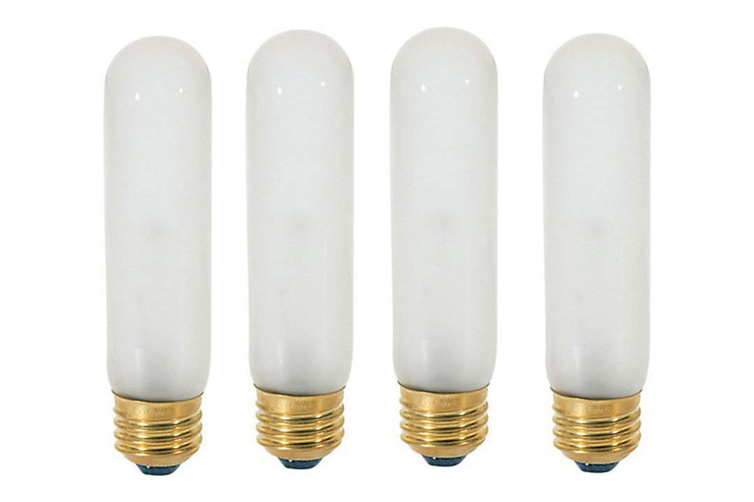 25T10/120V -Tubular - 120V - Medium (E26) Base - Incandescent Light Bulb (Frosted, 25 WATT-4 Pack)