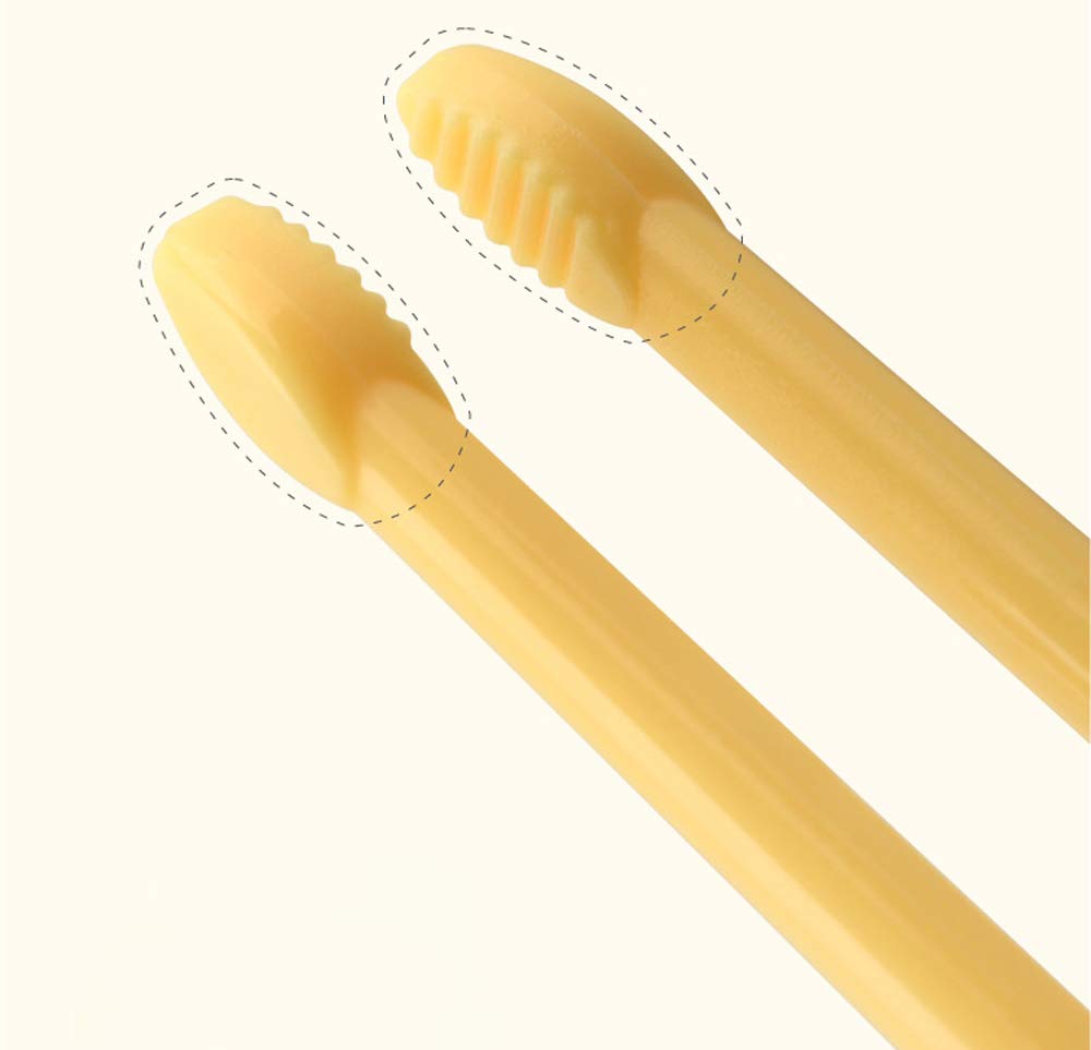 Wakaka Chicken Shape Chopsticks, Easy to Use Training Chopsticks for Children and Adults, Made With Non-Toxic Dishwasher-safe Reusable Chopstick Set (Yellow)