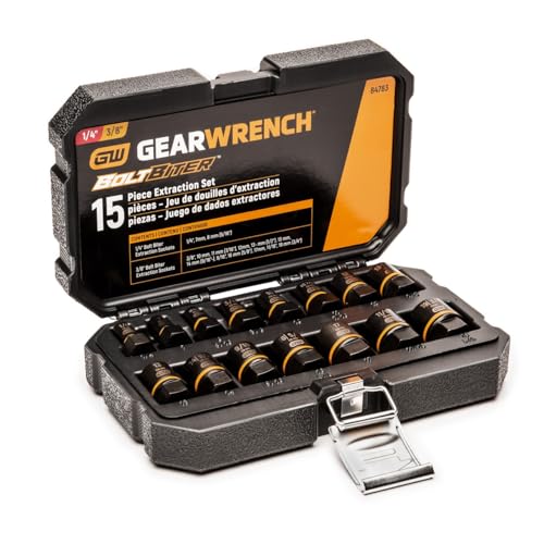 GEARWRENCH 15 Pc. 1/4" & 3/8" Drive Bolt Biter™ Impact Extraction Socket Set - 84783