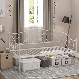 Furinno Angeland Carca Metal Daybed, Twin, White