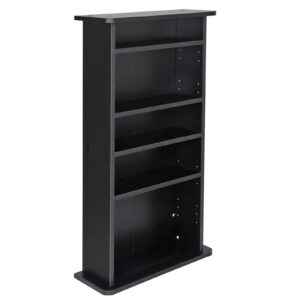 ZENY Multimedia Storage Cabinet DVD Rack Book Shelf Organizer Stand Audio Media Tower, 36" X 19" X 7" Black