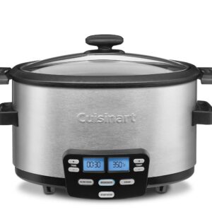 Cuisinart MSC-400 3-In-1 Cook Central 4-Quart Multi-Cooker: Slow Cooker, Brown/Saute, Steamer (Renewed)