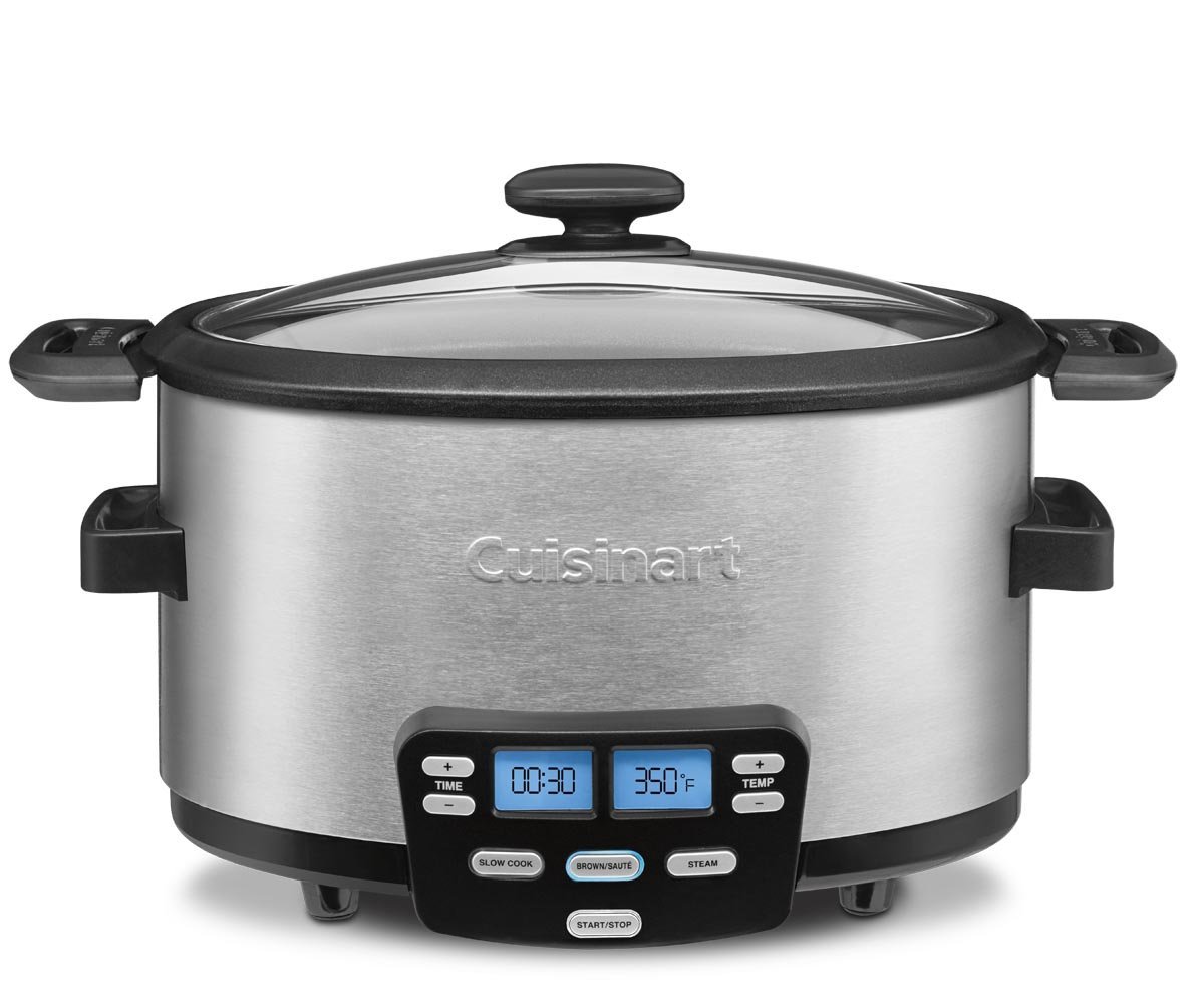 Cuisinart MSC-400 3-In-1 Cook Central 4-Quart Multi-Cooker: Slow Cooker, Brown/Saute, Steamer (Renewed)