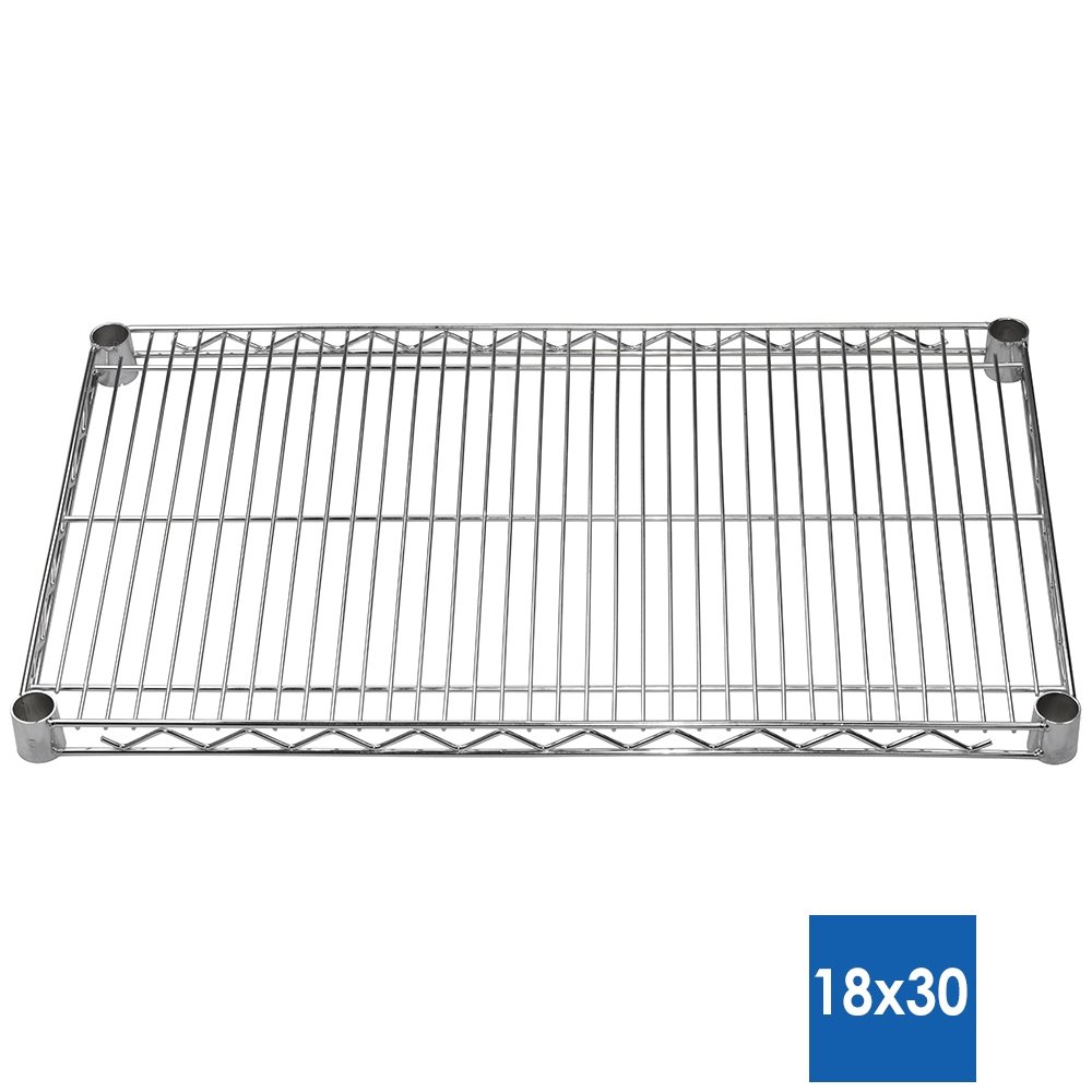 Shelving Inc. 18" d x 30" w x 54" h Chrome Wire Shelving with 4 Tier Shelves, Weight Capacity 800lbs Per Shelf