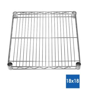 Shelving Inc. 18"d x 18" w x 84" h Chrome Wire Shelving with 5 Tier Shelves, Weight Capacity 800lbs Per Shelf