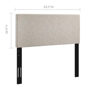 Modway Taylor Full/Queen Upholstered Linen Fabric Headboard, Beige