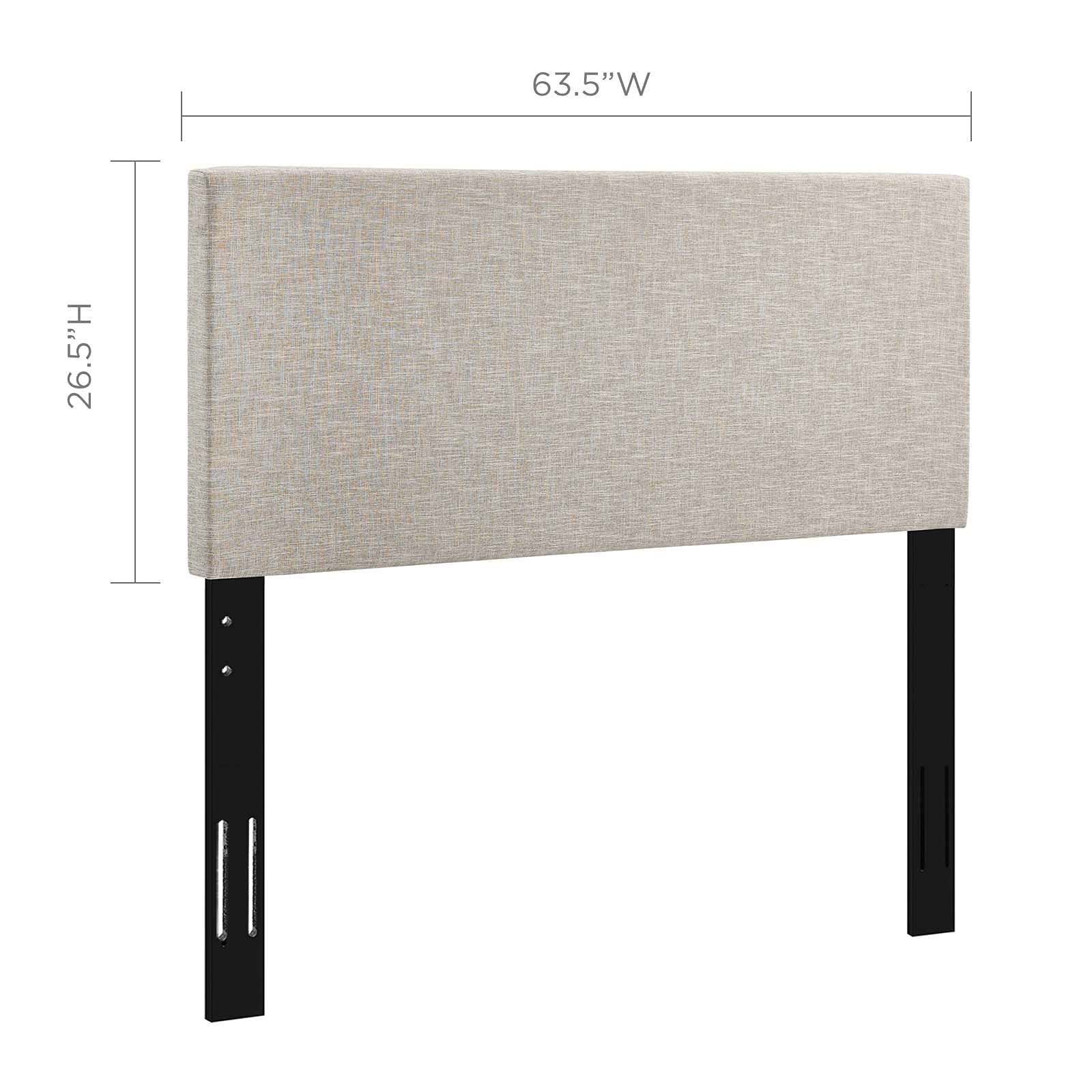 Modway Taylor Full/Queen Upholstered Linen Fabric Headboard, Beige