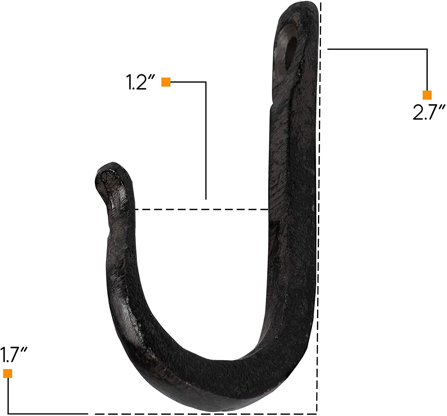 Rustic State Vagon Wall Mount Cast Iron Hooks Coat Towel Bag Hat Hanger Multiuse Entryway Railroad Spike Rack Black Set of 10