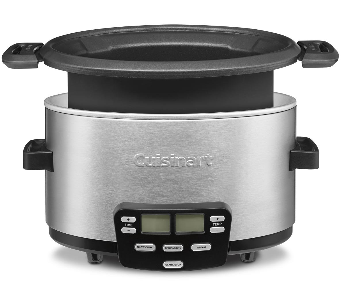 Cuisinart MSC-400 3-In-1 Cook Central 4-Quart Multi-Cooker: Slow Cooker, Brown/Saute, Steamer (Renewed)