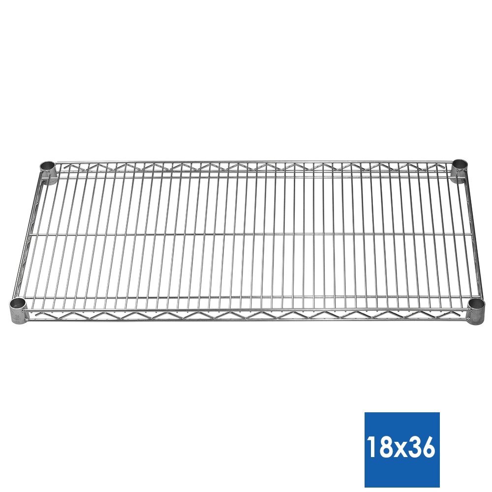 Shelving Inc. 18" d x 36" w x 72" h Chrome Wire Shelving with 7 Shelves