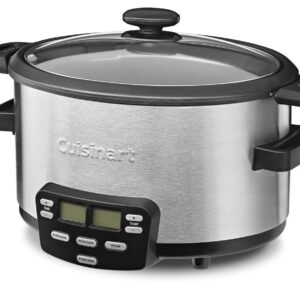 Cuisinart MSC-400 3-In-1 Cook Central 4-Quart Multi-Cooker: Slow Cooker, Brown/Saute, Steamer (Renewed)