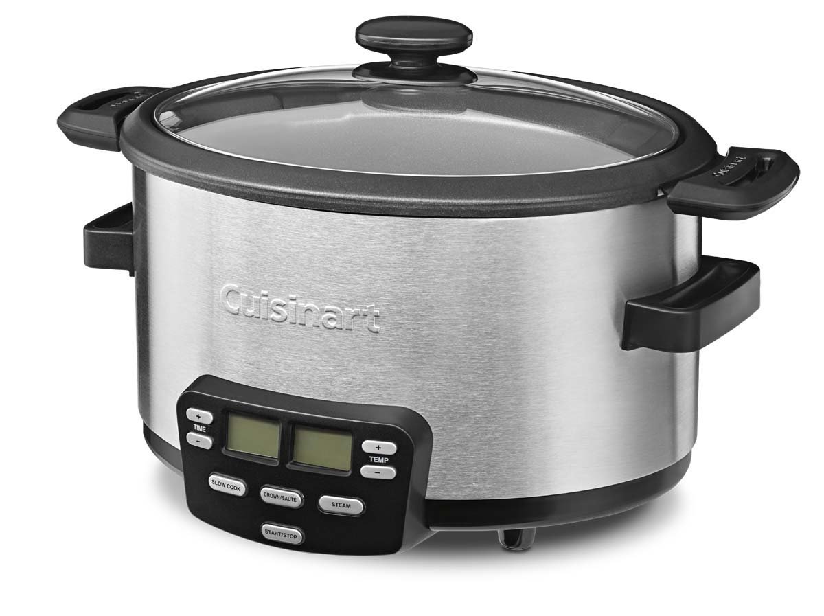 Cuisinart MSC-400 3-In-1 Cook Central 4-Quart Multi-Cooker: Slow Cooker, Brown/Saute, Steamer (Renewed)