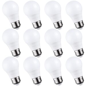 torchstar 12-pack 5.5w a15 led light bulbs, 40 watt equivalent, 5000k daylight, e26 medium base, g45 bulb shape, for ceiling fan, desk lamp, vanity mirror