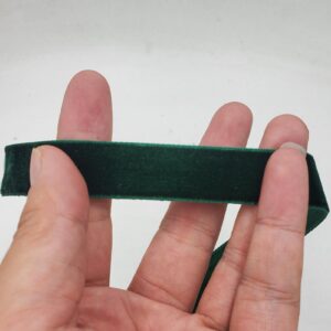 10 Yards Velvet Ribbon Spool (Dark Green, 5/8")