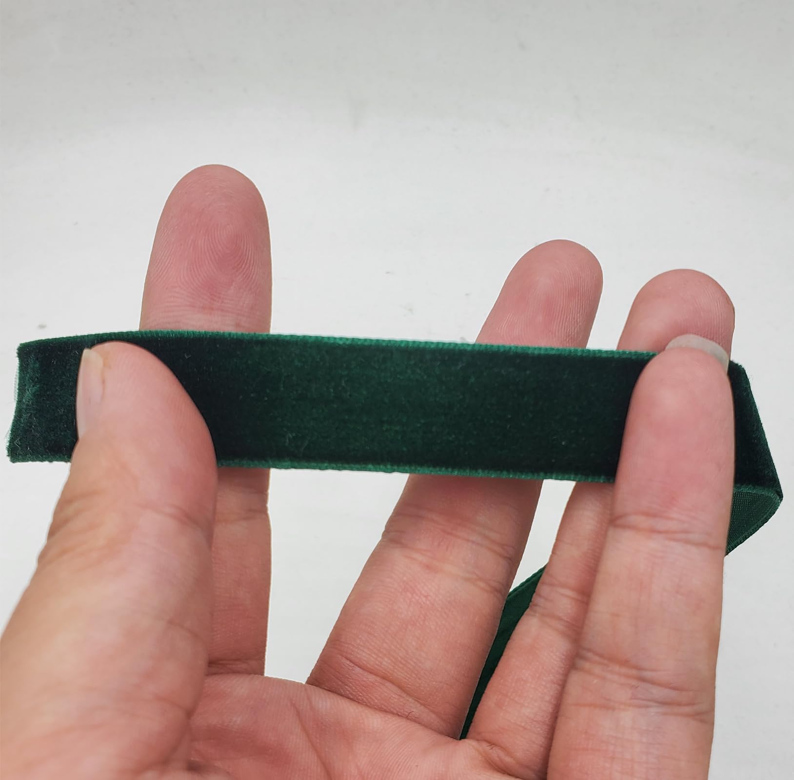 10 Yards Velvet Ribbon Spool (Dark Green, 5/8")