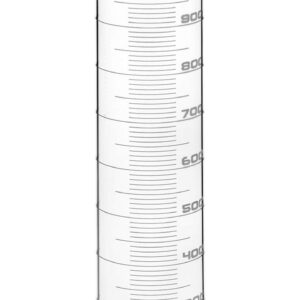 EISCO Graduated Cylinder, 1000ml - Class A Tolerance ±5.00ml - Round Base - White Graduations - Borosilicate 3.3 Glass