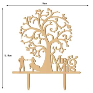 Mr and Mrs Cake Toppers Funny Bride and Groom Rustic Wood Wedding Aniversary Party Engagement Decoration