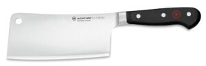 wusthof classic full tang cleaver, 6", black, stainless