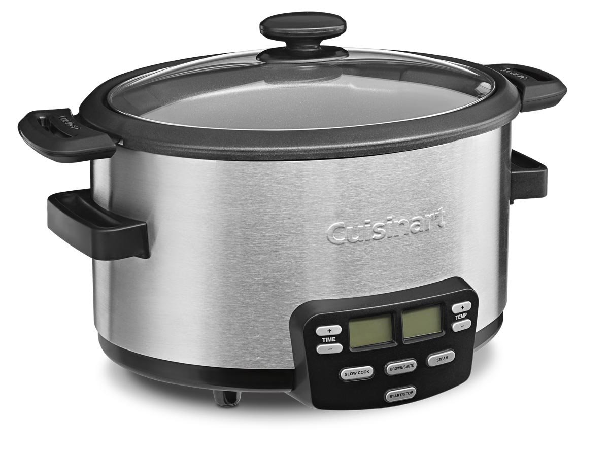 Cuisinart MSC-400 3-In-1 Cook Central 4-Quart Multi-Cooker: Slow Cooker, Brown/Saute, Steamer (Renewed)