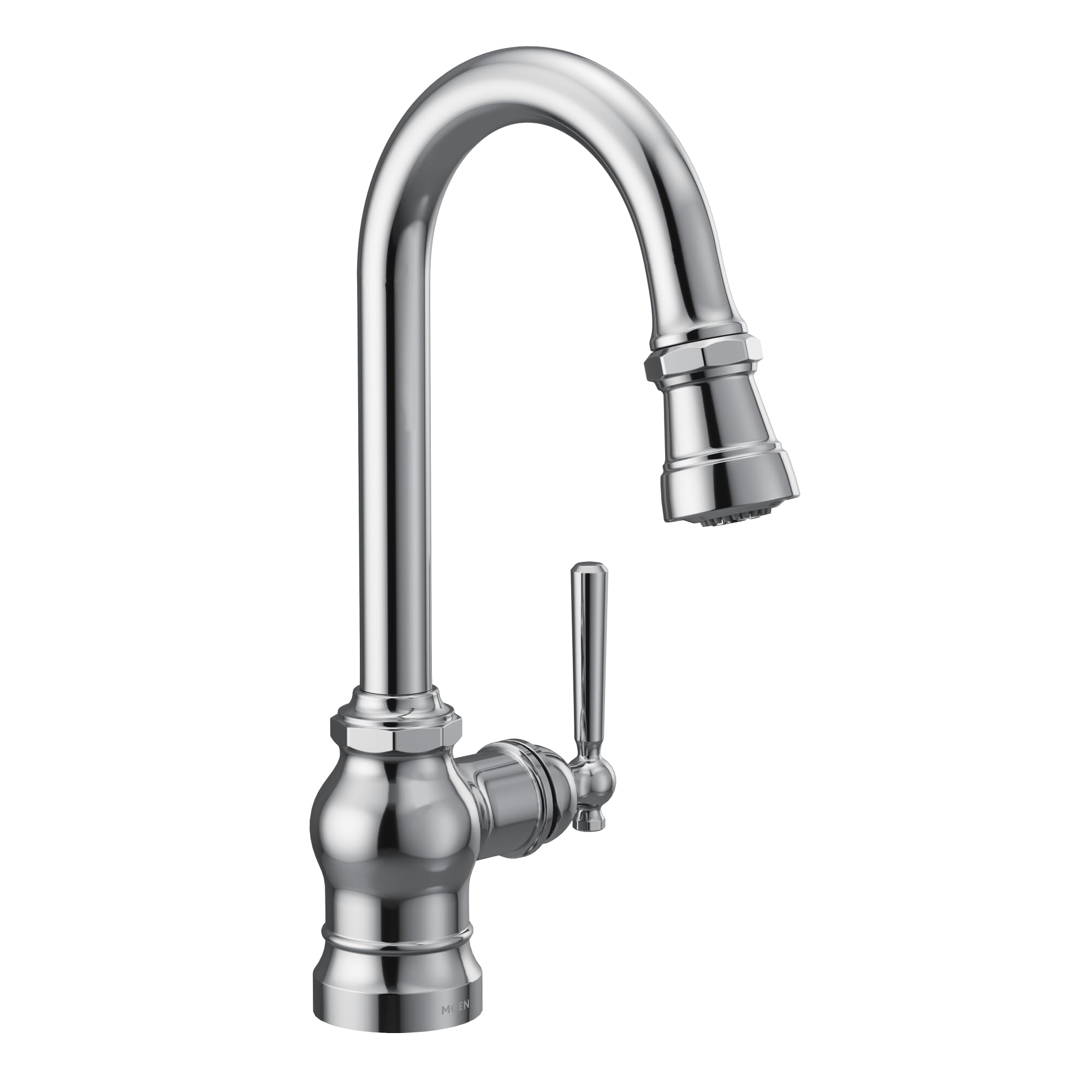 Moen S52003 Paterson One-Handle Pulldown Bar Faucet with Power Clean, Includes Interchangeable Handle, Chrome