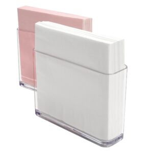 stori clear plastic holder for napkins | set of 2